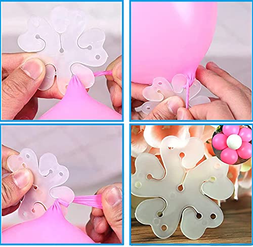 50pack Balloon Clips Balloon Flower Clips Reusable Balloon Clip For Arch,Balloons In Sufficient Quantity Balloon Decorating Tool For Birthday,Wedding,Baby Shower