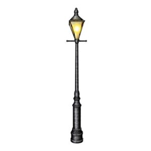 beistle cardstock jointed lamppost, 6-feet