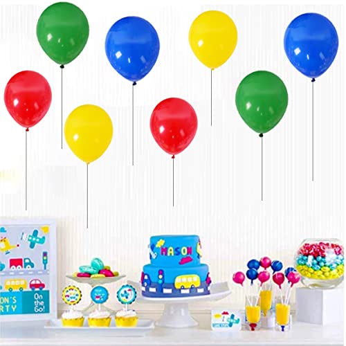 Red Green Blue Yellow Balloon Garland Kit - 127PCS Red Blue Yellow Green Balloons for Sesame Street Super Mario Toy Story Birthday Transportation Monster Superhero Carnival Circus Party Decorations