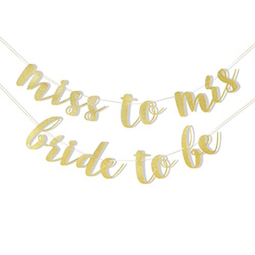 Miss to Mrs Banner - Bride to Be Banner,bridal Shower Banner, Bridal Shower Decorations, Bachelorette Party Decorations,wedding Photo Prop, Soon to Be Mrs, Miss to Mrs Bunting