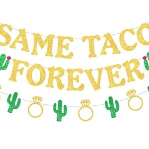 Lesbian Bachelorette Party Decorations, Same Taco Forever Banner, Cactus Diamond Ring Garland for Fiesta Gay Lesbian Wedding Supplies