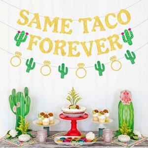 Lesbian Bachelorette Party Decorations, Same Taco Forever Banner, Cactus Diamond Ring Garland for Fiesta Gay Lesbian Wedding Supplies