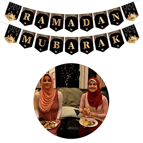 Ramadan Mubarak Decorations Ramadan Mubarak Banner Plus Ramadan Mubarak Balloons for Ramadan Party Decorations Mubarak Home Decorations