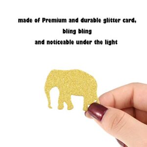 200 Pieces Safari Confetti Baby Shower Jungle Animal Confetti Table Confetti Gold Glitter Zoo Animal Shape Glitter Confetti for Baby Shower Birthday Party Supplies and Decorations