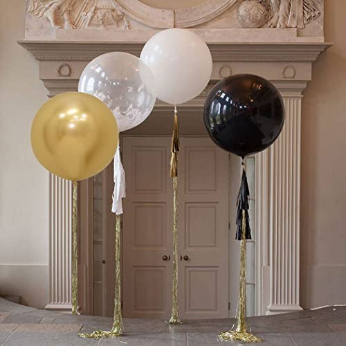 Clear balloons for Stuffing Large Balloons 24 Inch Translucent Balloon 5 Jumbo Balloons Giant Globe Strong Latex Big Round Balloon Decorating Wedding, Baby Shower, Birthday Party Helium Quality