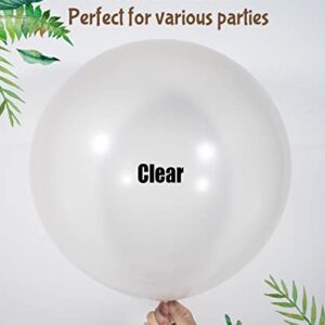 Clear balloons for Stuffing Large Balloons 24 Inch Translucent Balloon 5 Jumbo Balloons Giant Globe Strong Latex Big Round Balloon Decorating Wedding, Baby Shower, Birthday Party Helium Quality