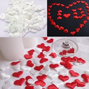 500 Pcs Heart Shape Petals Wedding Valentines Decoration Party Supply (Red)