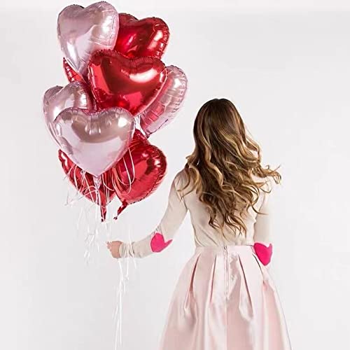 KUNGOON Happy Anniversary Balloon Banner,Valentines Day/Wedding Anniversary Party Decorations,Love Party and Anniversary Party Supplies,16 Inch Rose Gold Aluminum Foil.