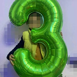 Green 2 Balloons,40 Inch Birthday Foil Balloon Party Decorations Supplies Helium Mylar Digital Balloons (Green Number 2)