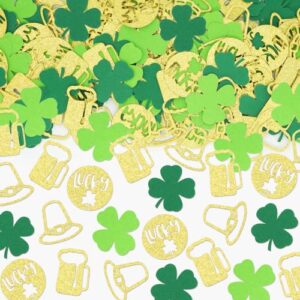 st patricks day confetti glitter,good luck coin confetti,leaf glitter confetti,st patricks day confetti decorations with st patricks hat and st patricks beer,lucky one birthday decorations,st patricks day decorations