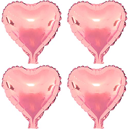 24 pcs light pink Heart Shape Foil Mylar Balloons for birthday party decorations, Wedding decorations, engagement party , celebration , holiday , show, party activities . (size:18")