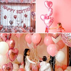 24 pcs light pink Heart Shape Foil Mylar Balloons for birthday party decorations, Wedding decorations, engagement party , celebration , holiday , show, party activities . (size:18")