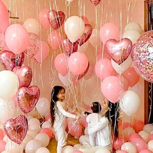 24 pcs light pink Heart Shape Foil Mylar Balloons for birthday party decorations, Wedding decorations, engagement party , celebration , holiday , show, party activities . (size:18")