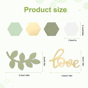 AIEX 500pcs Engagement Party Table Decor, Boho Love Theme Party Confetti Sage Green Table Scatter for Party Birthday Wedding Nursery Tabletop Paper Scraps