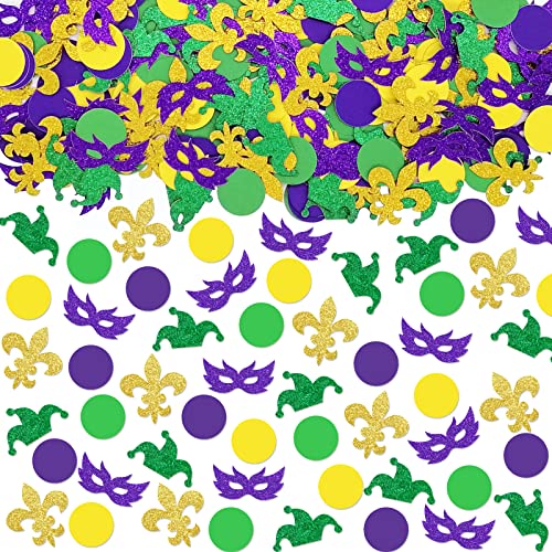 200Pcs Mardi Gras Confetti Mardi Gras Table Decorations Mardi Gras Decorations Mardi Gras Party Decor Supplies