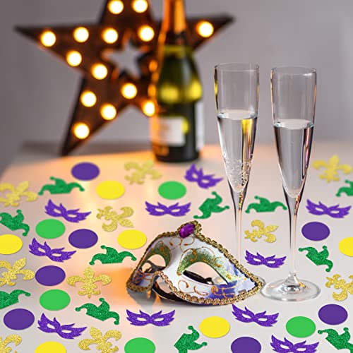 200Pcs Mardi Gras Confetti Mardi Gras Table Decorations Mardi Gras Decorations Mardi Gras Party Decor Supplies