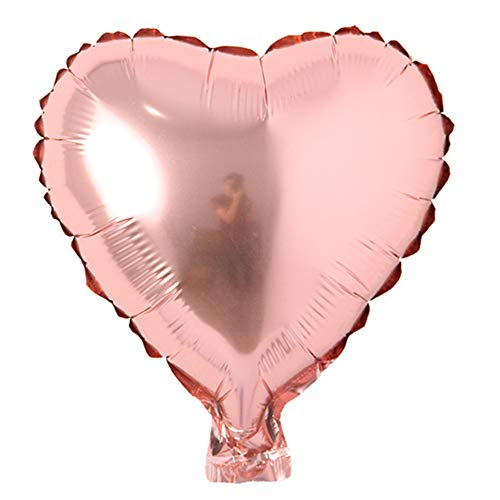 2pcs/lot 10 inch Heart Star Shaped air Balls Kids Baby Shower Birthday Wedding Decorations Aluminum foil Balloons Party Supplies (2pcs 10 inch Rose Gold Heart)