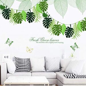 PIXHOTUL 4 Pack Tropical Leaf Banner Hawaii Luau Party Leaves Garland Summer Beach Theme Wedding Birthday Party Decor