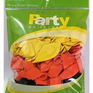 Latex balloons 100 Pack 12 inch yellow,Black,orange