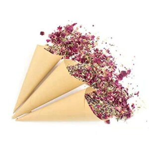 Confetti Dried Flowers and Petals - 100% Natural Wedding Confetti Dried Flower Petals Pop Wedding and Party Decoration Biodegradable Rose Petal Confetti (36)