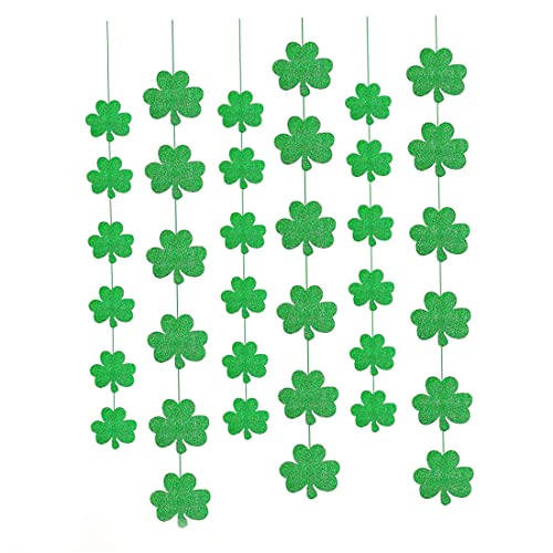 Easter Streamers,Clover Banner Decor Easter Party Supply Wall Hanging Decoration Shamrock Clover Garland Banner 1Set