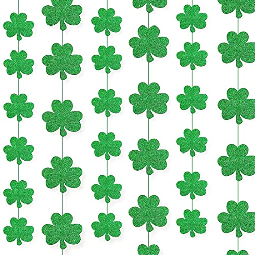 Easter Streamers,Clover Banner Decor Easter Party Supply Wall Hanging Decoration Shamrock Clover Garland Banner 1Set