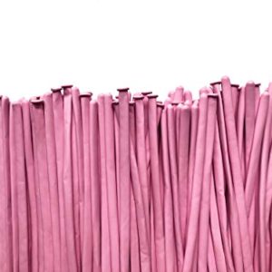 Carykon 100 PCS Thickening Latex Long Twisting Magic Balloons Solid Color Twisting Balloon for Animals (Pink)