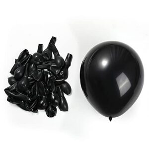 komorebi matte black balloons 10 inch 100pcs pearl black balloons black latex balloons for birthday engagement wedding party decorations