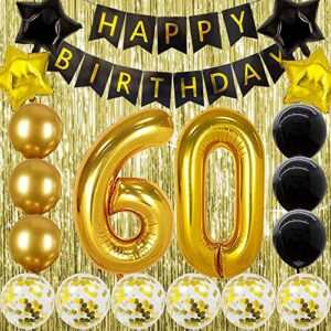 60th Birthday Decorations for Men Women - Happy Birthday Decorations 60 Birthday Balloons Birthday Party Decoration