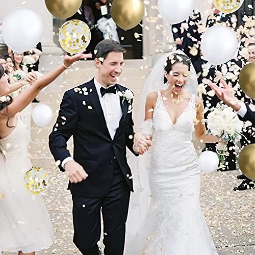 white and gold balloons, 103-Pack gold balloons & white balloons 18/12/10/5 In white gold balloon arch,Gold Confetti Balloons for Wedding Birthday Baby Shower Anniversary Party Decorations