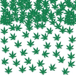 ambishi 120pcs marijuana leaf confetti, have a dope birthday/420 birthday party table decorations, adult birthday party supplies