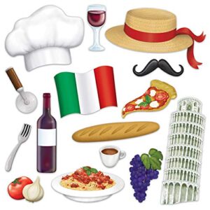 Italy Italian Party Decorations 28 Piece Bundle Photo Fun Props Dangling Whirls Pennant Banner