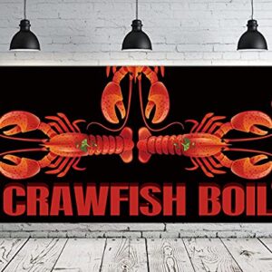 Large Crawfish Boil Sign Banner | Crawfish Boil Party Supplies Decorations | Crawfish Boil Party Photography Backdrop Background | Indoor Outdoor Use - 6.6 x 3.3 FT