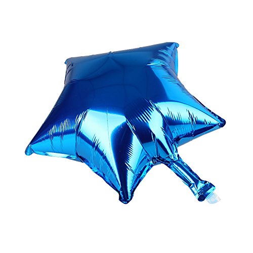 18" Star Balloons Foil Balloons Mylar Balloons for Party Decorations Party Supplies, Blue, 10 Pieces