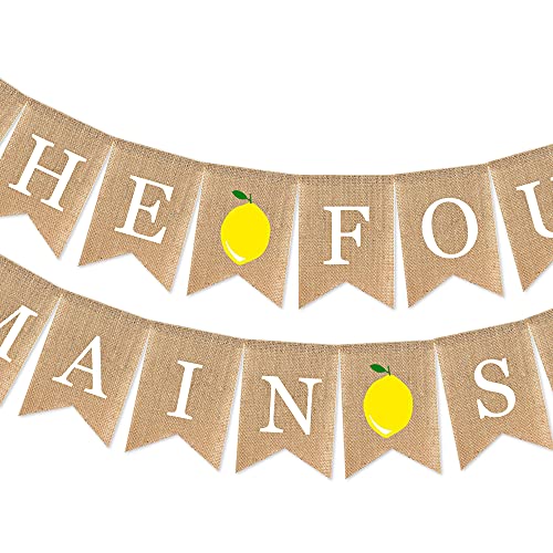 SWYOUN Burlap She Found Her Main Squeeze Banner Lemon Bridal Shower Party Supplies Lemonade Bachelorette Party Decoration