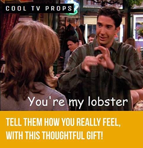 You’re My Lobster Plush Decoration – Cool TV Props Friends Lobster Plush Decoration – Ross Geller Rachel Green Lobster Decoration in Cute White T-Shirt – 8” (20cm) Head to Tail, 6” (15cm) Claw to Claw