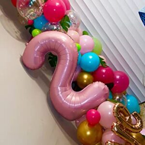 40 Inch Large Number Balloons Pink Mylar Foil Big Number 1 Giant Balloon Birthday Party Decoration