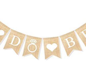 Uniwish I Do BBQ Banner Garland Wedding Engagement Bridal Shower Decorations Rustic Bride to be Sign Bachelorette Party Photo Prop