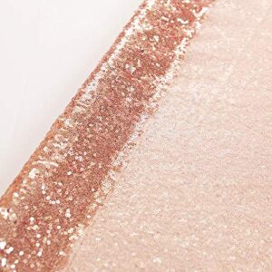 TRLYC Rose Gold Sequin Backdrop Curtains 2 Panels 2x8ft Glitter Rose Gold Curtains Decoration for Wedding Dirthday Party Christmas