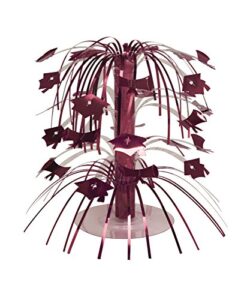 creative converting graduation centerpiece, one size, burgundy