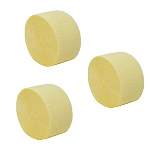 Light Yellow Crepe Paper Streamers Made in USA (3 Rolls Light Yellow)