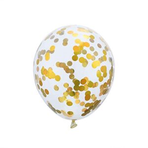 GIHOO 46pcs Green Gold Chrome Balloon Arch Kit, Gold Confetti Balloons White Balloons for Baby Shower Jungle Theme Party Birthday Party Decorations