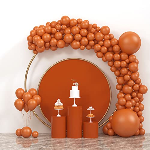 Kozee Burnt orange Balloons different Sizes 105Pack 18/12/10/5 inch dark orange balloon for Fall Wedding garland Pumpkin Festival Halloween Decorations