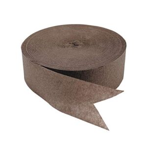 brown jumbo streamers – 500 foot roll – party decor – 1 roll