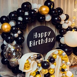 70Pack 12 Inch Matte Black Latex Balloons for Black Party Supplies Birthday Decorations Graduation Decor Halloween Decorations