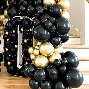 70Pack 12 Inch Matte Black Latex Balloons for Black Party Supplies Birthday Decorations Graduation Decor Halloween Decorations