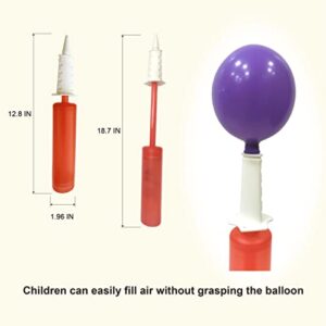 ESOLTON Balloon Pump Hand - 12.8" for Birthay Balloons Portable Manual Balloon Pump, Mini Hand Pump for Inflatables, Pool Floats, Party Garlands, Exercise and Yoga Balls