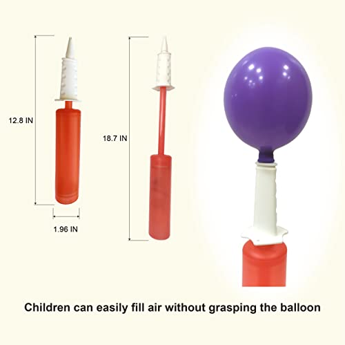 ESOLTON Balloon Pump Hand - 12.8" for Birthay Balloons Portable Manual Balloon Pump, Mini Hand Pump for Inflatables, Pool Floats, Party Garlands, Exercise and Yoga Balls