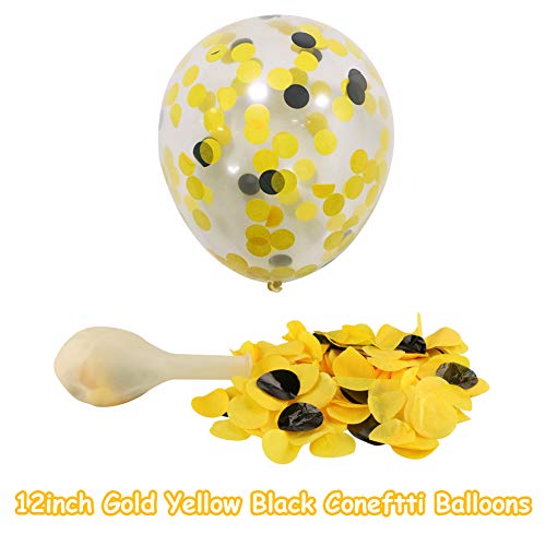 40Pcs Happy Bee Day Balloons Decor, Bumblebee Dots Daisy Flower Balloon Confetti Latex Balloons for Honey Bee Themed Birthday Party Baby Shower What Will It Bee Gender Reveal Graduation Party Supplies