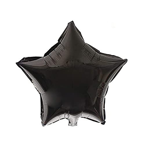 18" Star Balloons Foil Balloons Mylar Balloons for Party Decorations Party Supplies, Black, 10 Pieces